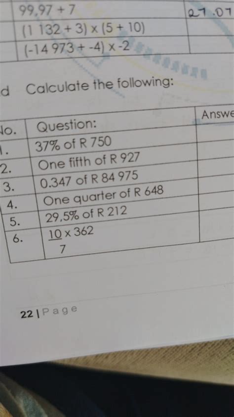 99977 1 1323 X 5 10 14 973 4x 2 D Calculate The Following No