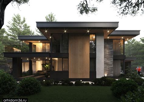 дом в стиле хай тек с плоской кровлей Architecture House Industrial