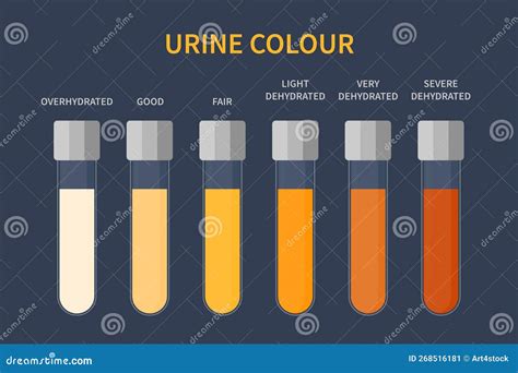 Urine Color Chart Illustration Of Dehydration Level Cartoon Vector