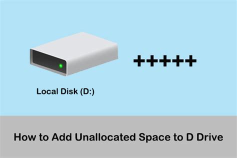 How To Add Unallocated Space To D Drive Easily Work