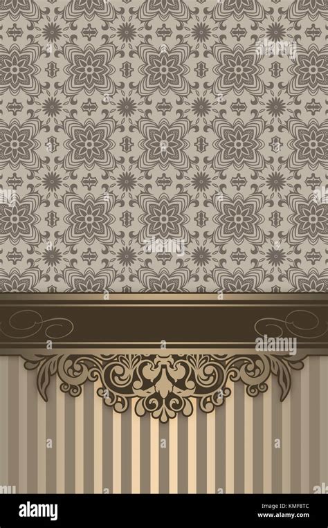 Old Fashioned Background With Decorative Border And Patterns Stock Photo Alamy