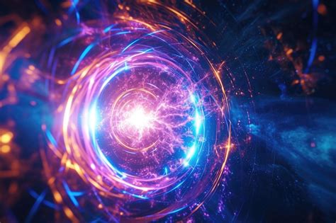 Premium Photo Colorful Futuristic Space Particles In Energy Orb