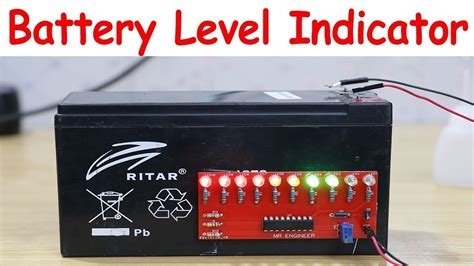 How To Make A 12v Battery Level Indicator Battery Monitor Youtube