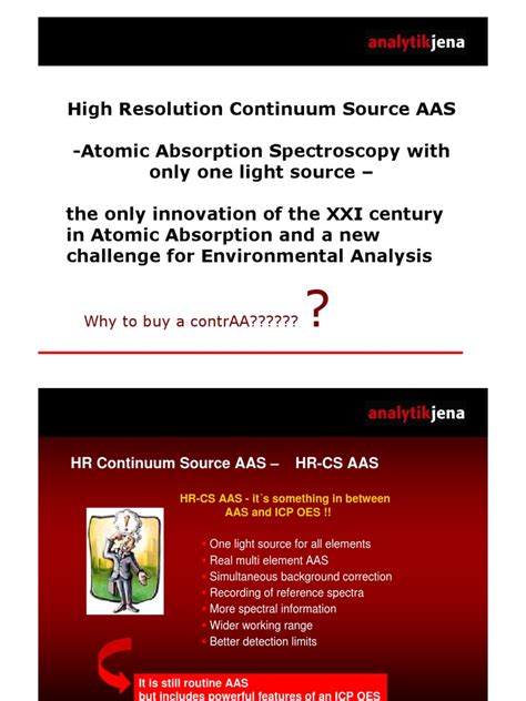 High Resolution Continuum Source Aas Atomic Absorption Spectroscopy With Only Pdf Atomic