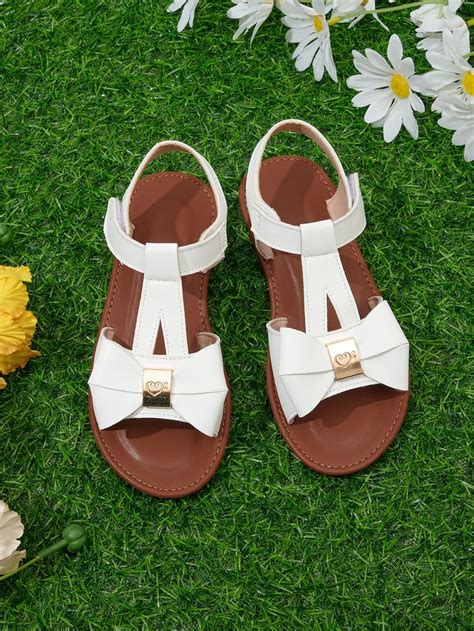 Girls Bow Decor Ankle Strap Sandals Sandals Ankle Strap Sandals