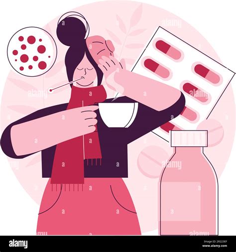 Seasonal Flu Abstract Concept Vector Illustration Seasonal Influenza