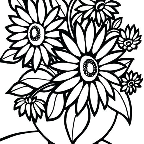 Summer Flowers Coloring Pages At Free Printable
