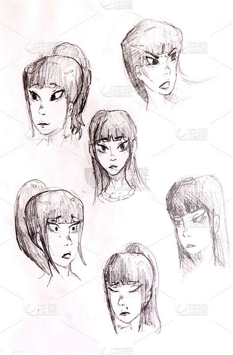 漫画风格的插图、素描