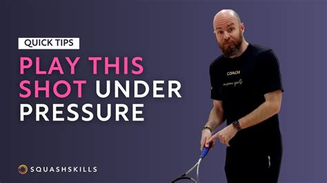 Squash Tips Backhand Flick From The Front Under Pressure Youtube