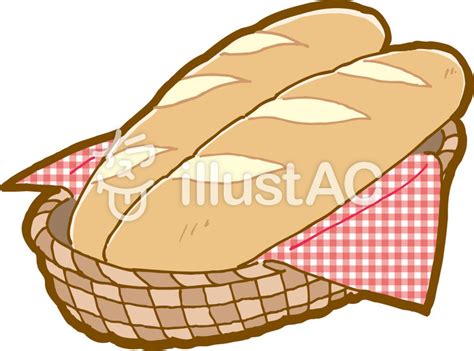 フランスパン バケット イラストイラスト No 1180305／無料イラストなら「イラストac」