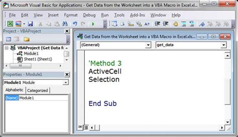 Get Data From The Worksheet Into A Macro In Excel TeachExcel Com