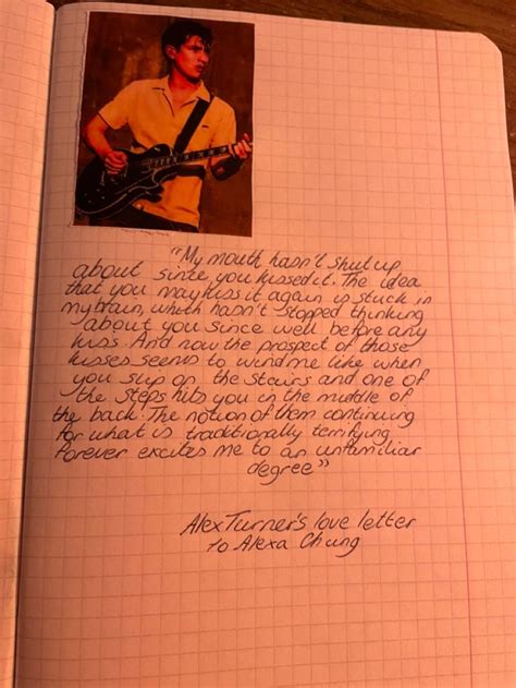 Alex Turners Love Letter In 2023 Alex Turner Arctic Monkeys Lettering