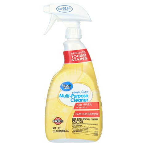 Great Value Multi Purpose Cleaner Lemon Scent 32 Fl Oz
