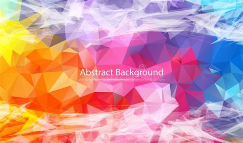 Abstract Colorful Polygonal Surface Background Low Poly Mesh Design With Connecting Dot And