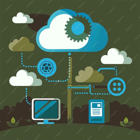Premium Vector Technology Concept Vector Illustration Featuring Cloud