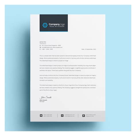 Дизайн шаблона фирменного бланка Modern Creative Премиум векторы