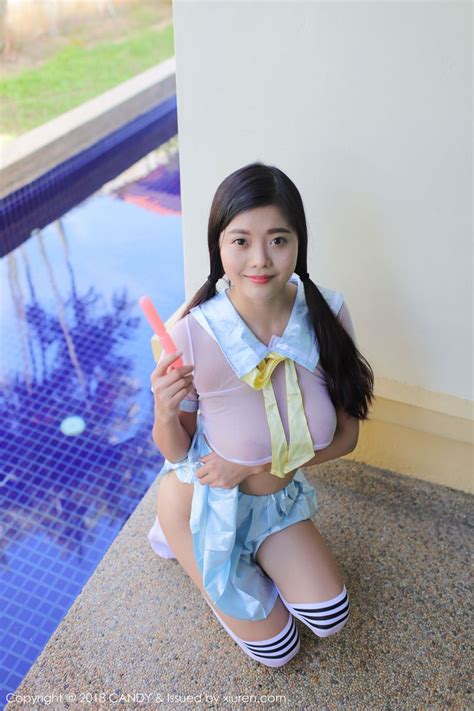 CANDY网红馆 女神Mieko林美惠子性感肚兜 透视学生装沙巴旅拍 VOL 057 26 美图131