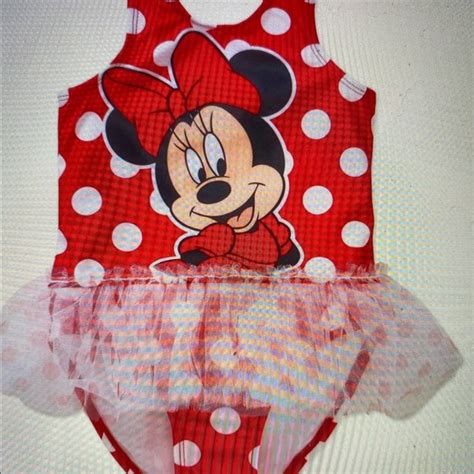 Disney Swim Disney Red Polka Dot Minnie Mouse Bathing Suit Poshmark