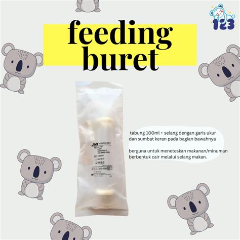 Jual Feeding Set Buret Jms Feeding Buret Ujung Tutup Bisa Buka 100 Ml