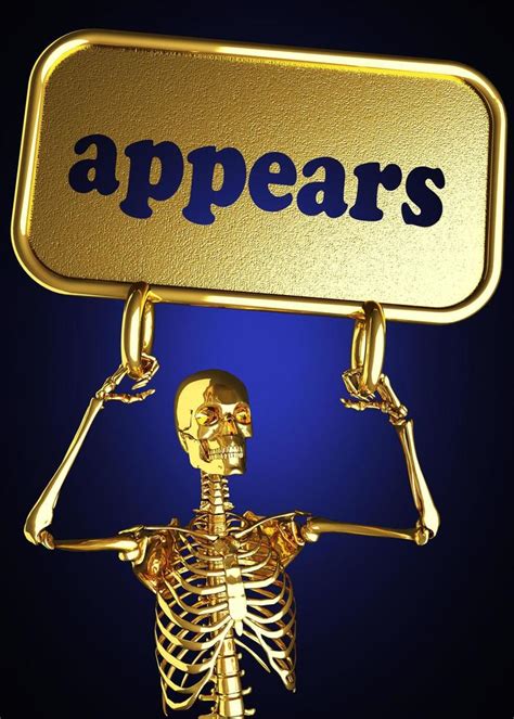 Appears Word And Golden Skeleton 7594605 Stock Photo At Vecteezy