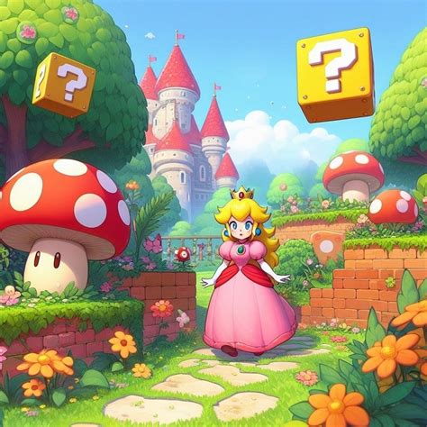 Peachs Garden Mushroom Kingdom Landscape By Ruhe1986 On Deviantart
