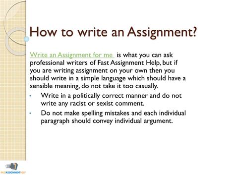 Ppt Definitive Guide How To Write An Assignment Powerpoint