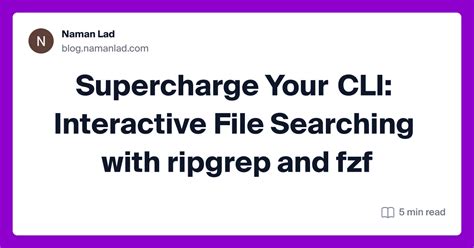 Interactive File Search With Ripgrep And Fzf