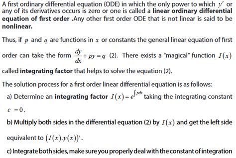 Section Unit 4 Ordninary Differential Equations Subsidiary Mathematics Reb