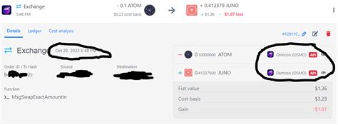 Osmosis Dex Transactions Do Not Record Trade A For B And Errantly Add