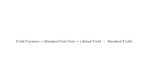 Yield Variance Definition