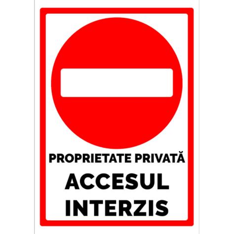 Indicator Pentru Proprietate Privata Acces Interzis