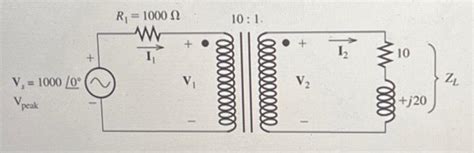 solved for the ideal transformer circuit shown below the