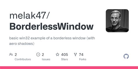 GitHub Melak BorderlessWindow Basic Win Example Of A Borderless Window With Aero Shadows