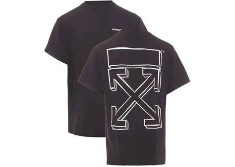 Off White Marker Arrows Sketch Oversized T Shirt Blackwhite Us