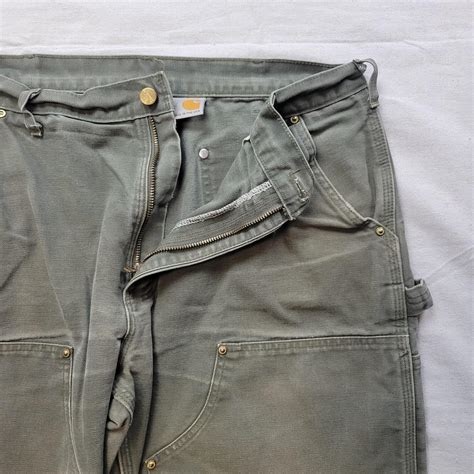 Vintage Carhartt Double Knee Carpenter Jeans Moss Depop