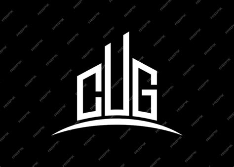 Premium Vector Letter Cug Building Vector Monogram Logo Design Template Building Shape Cug Logo
