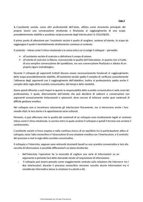 Riassunto Libro Il Colloquio Allegri Appunti Di Metodi E Tecniche Del