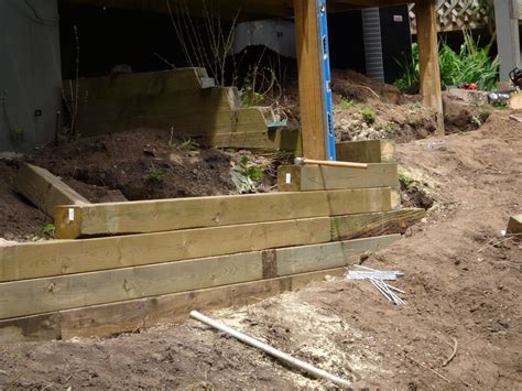 Treated Wood Retaining Wall 4x4 4x6 6x6 Pergola S Trellis S Arbors