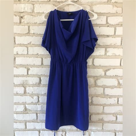 Dresses Darkroyal Blue Cowl Neck Knee Length Dress Poshmark