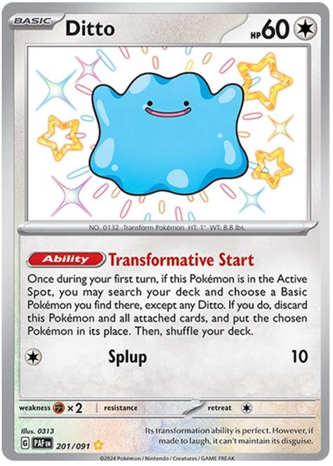 Ditto Paldean Fates 201 Pokemon Card