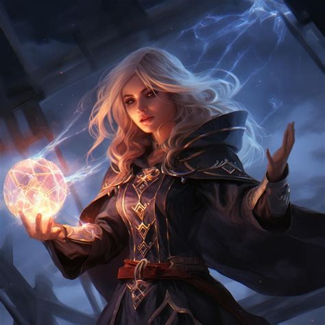Premium AI Image A Woman Holding Glowing Ball