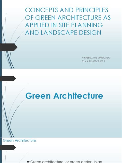 Concepts And Principles Of Gren Architecture As Applied Pdf Green