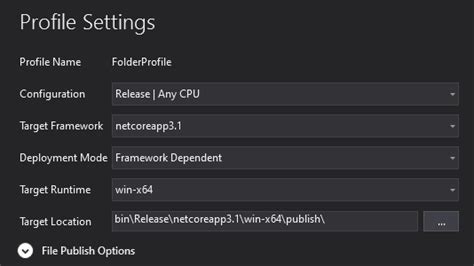 Publishing As Framework Dependent Creates Self Contained Instead When