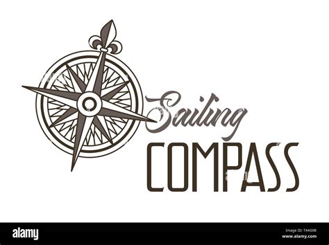 Vintage Nautical Compass Rose Vector Illustration Of Wind Rose In