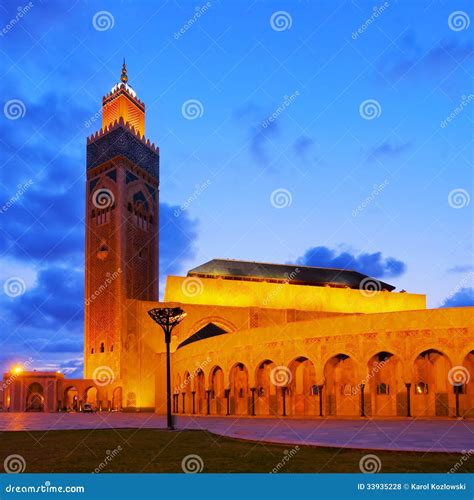 Moschee Hassan II In Casablanca Stockfoto Bild Von Moslems Marmor