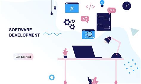 Landing Page Of Software Development Coding Process Concept Designer
