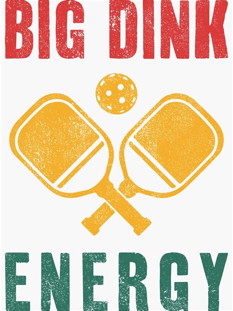Big Dink Energy Funny Pickleball Player Men Retro Double Paddles