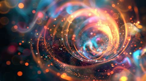 Luminous Atoms Floating In A Soft Focus Ether Stock Illustration Illustration Of Floating