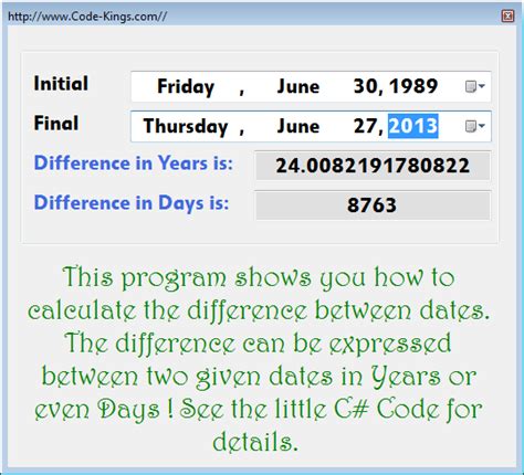 Learn Advanced C Code Measure Difference Between Dates