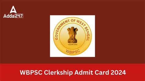 Wbpsc Clerkship Admit Card 2024 Out Download Link Here